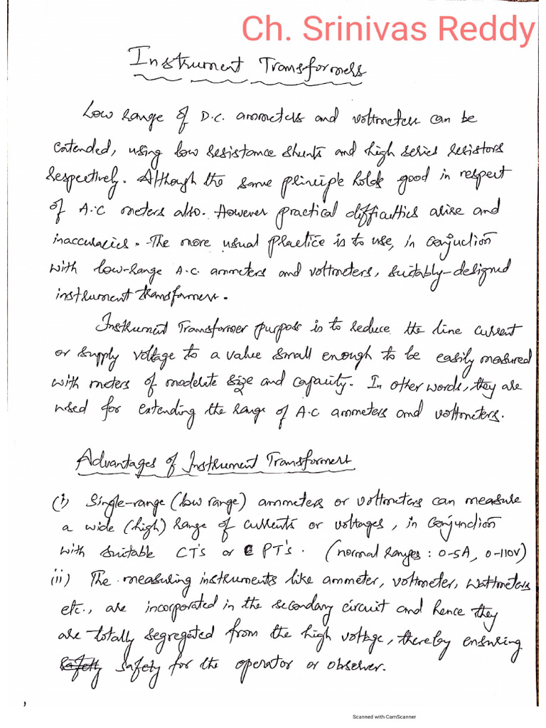 Instrument Transformers | PDF