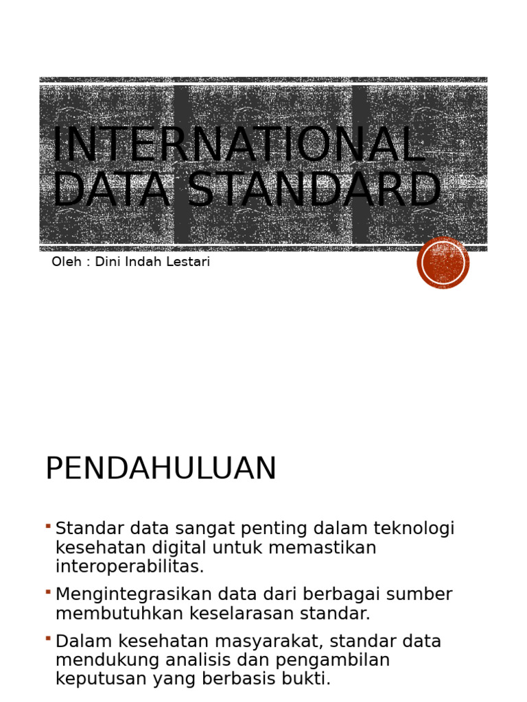 Standar Data Internasional Kesehatan | PDF