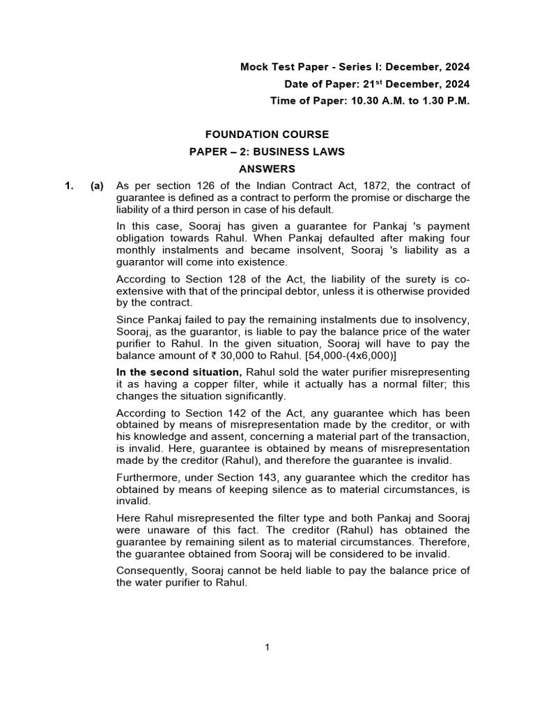 MTP 41 55 Answers 1735023761 | PDF | Guarantee | Surety