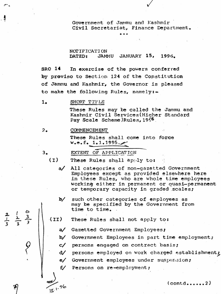 Sro-14 Dated 15.01.1996 | PDF