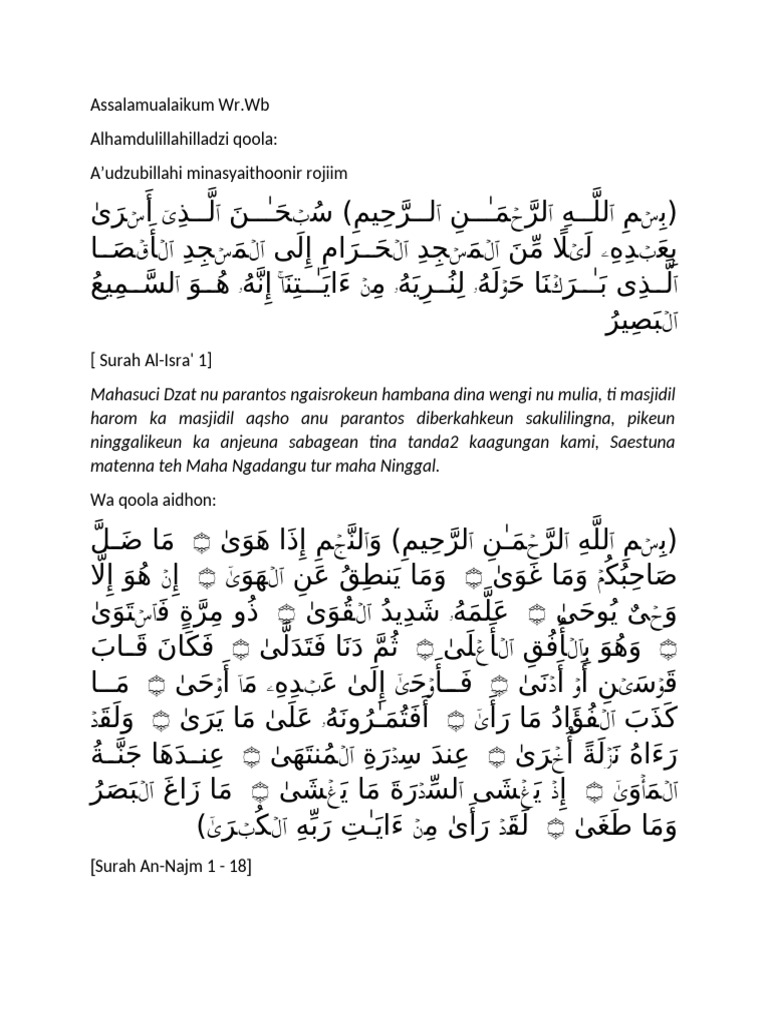 Kisah Isra Mi'raj | PDF