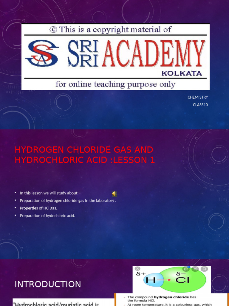 HCl lesson 1 (5) | PDF