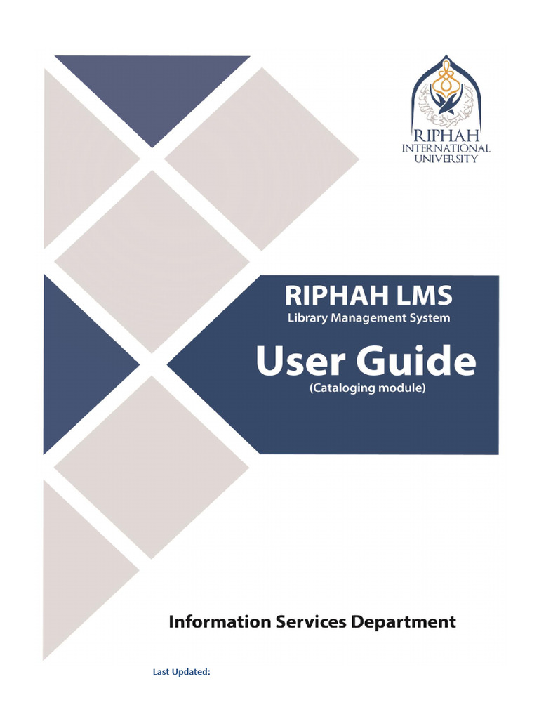 Ripha LMS Data Entry User Guide (Updated 25-6-18) | PDF | Books | Bibliography
