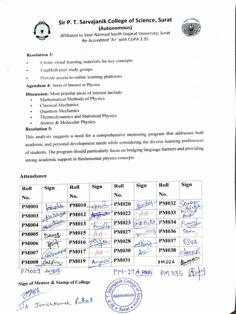 Jenish Signature in Physics Resolution | PDF | Physics | Statistical ...