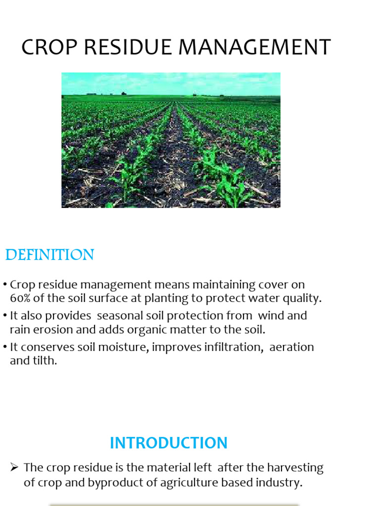 Effective Crop Residue Management Strategies | PDF