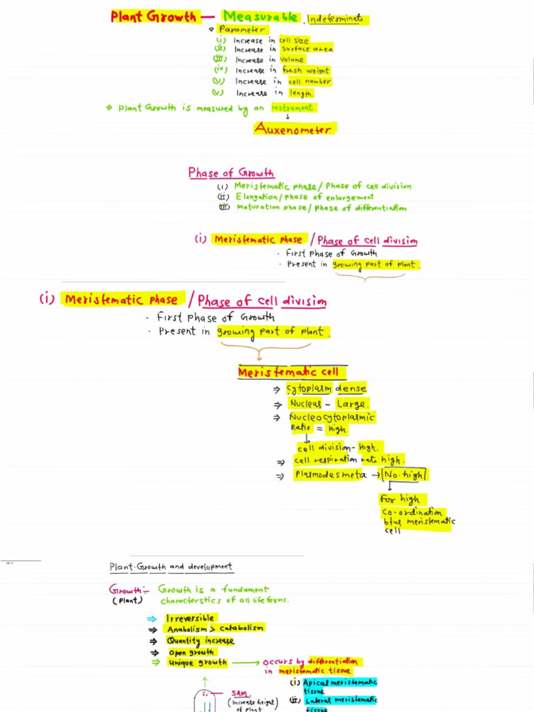Plant growth and development notes | PDF