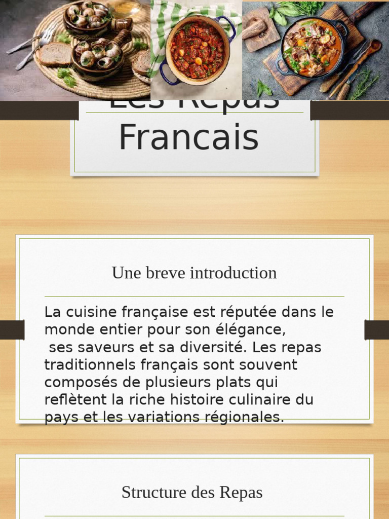 Les Repas Francais | PDF