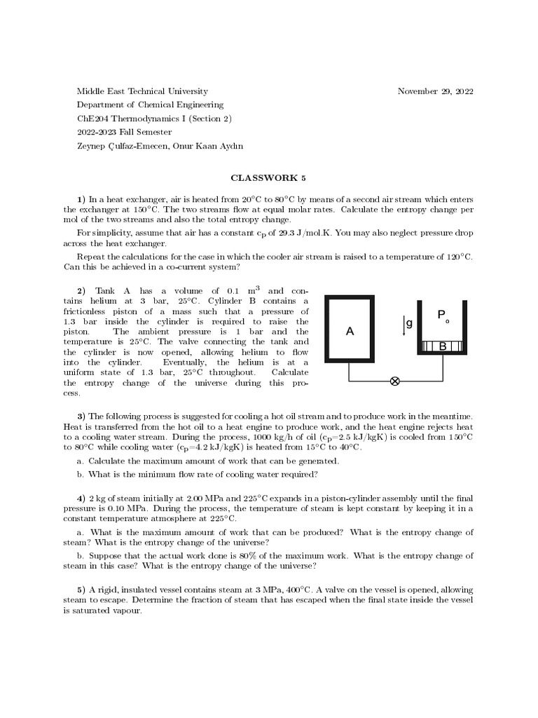 CW5 | PDF | Heat | Entropy