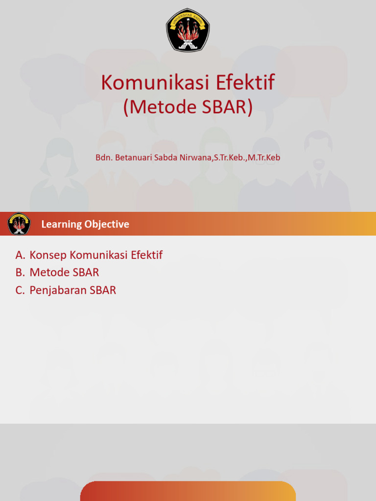 Komunikasi (SBAR) | PDF