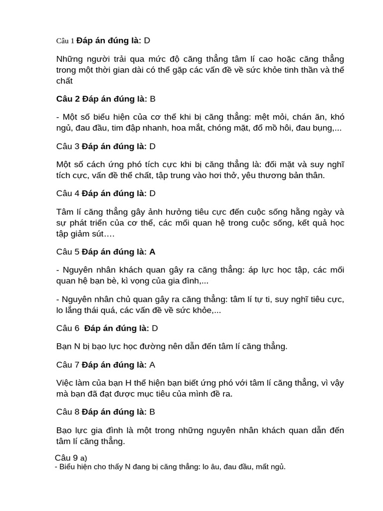 GDCD 7 Bài 6 Đáp Án 7c | PDF