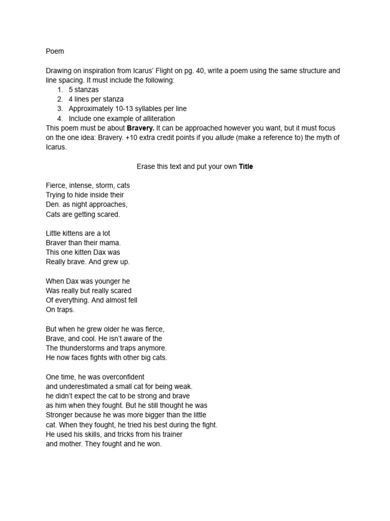 Copy of Poetry_ Icarus' Flight | PDF