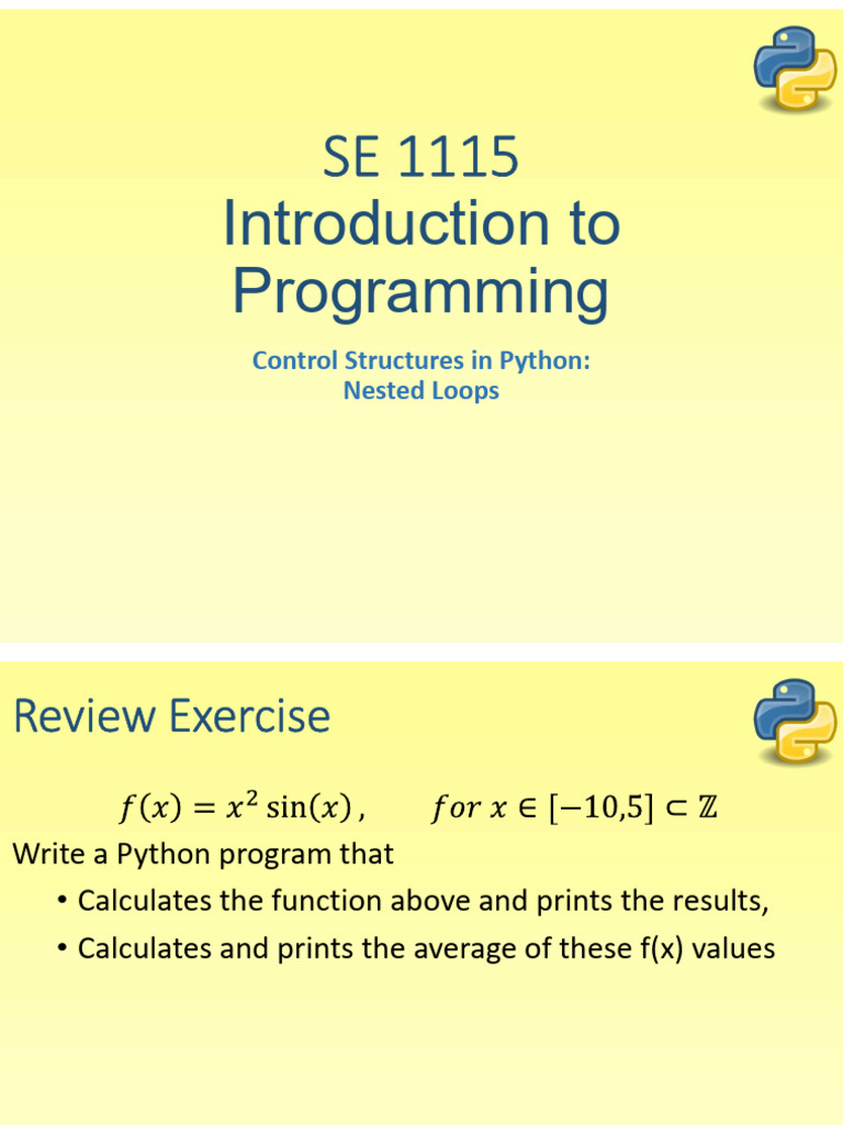 Nested Loops | PDF | Control Flow | Computer Programming