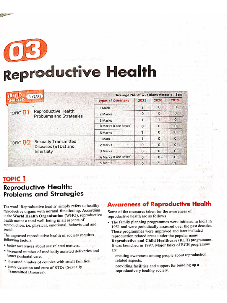 c) Reproductive Health | PDF