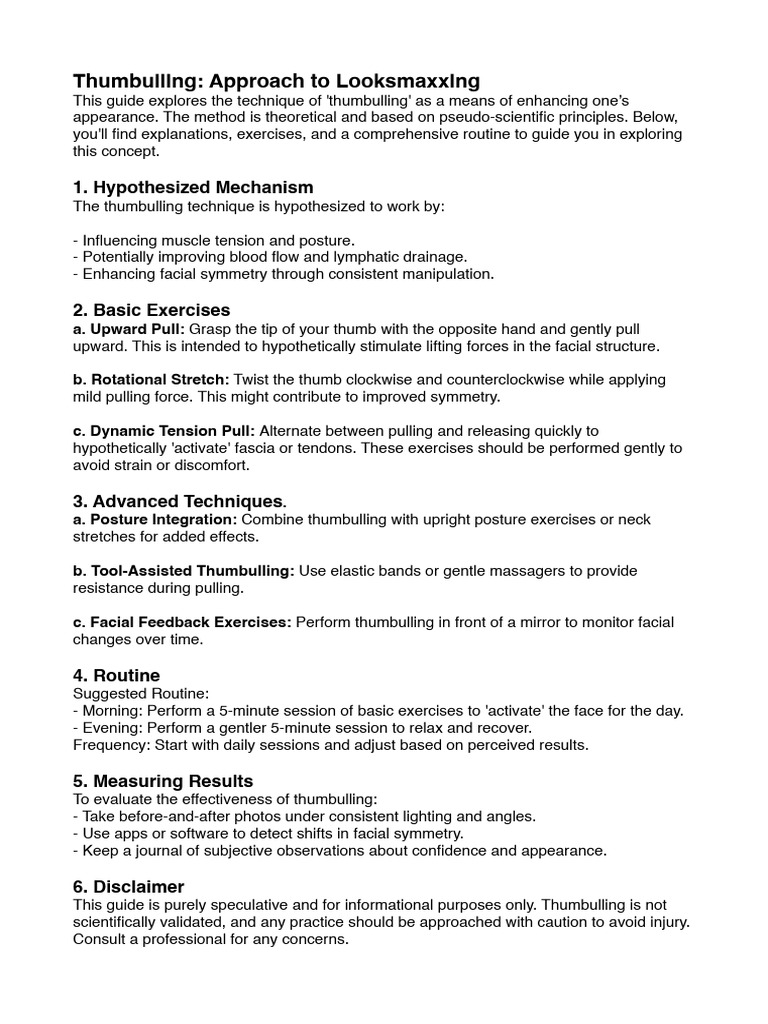 Thumbpulling Guide | PDF | Force