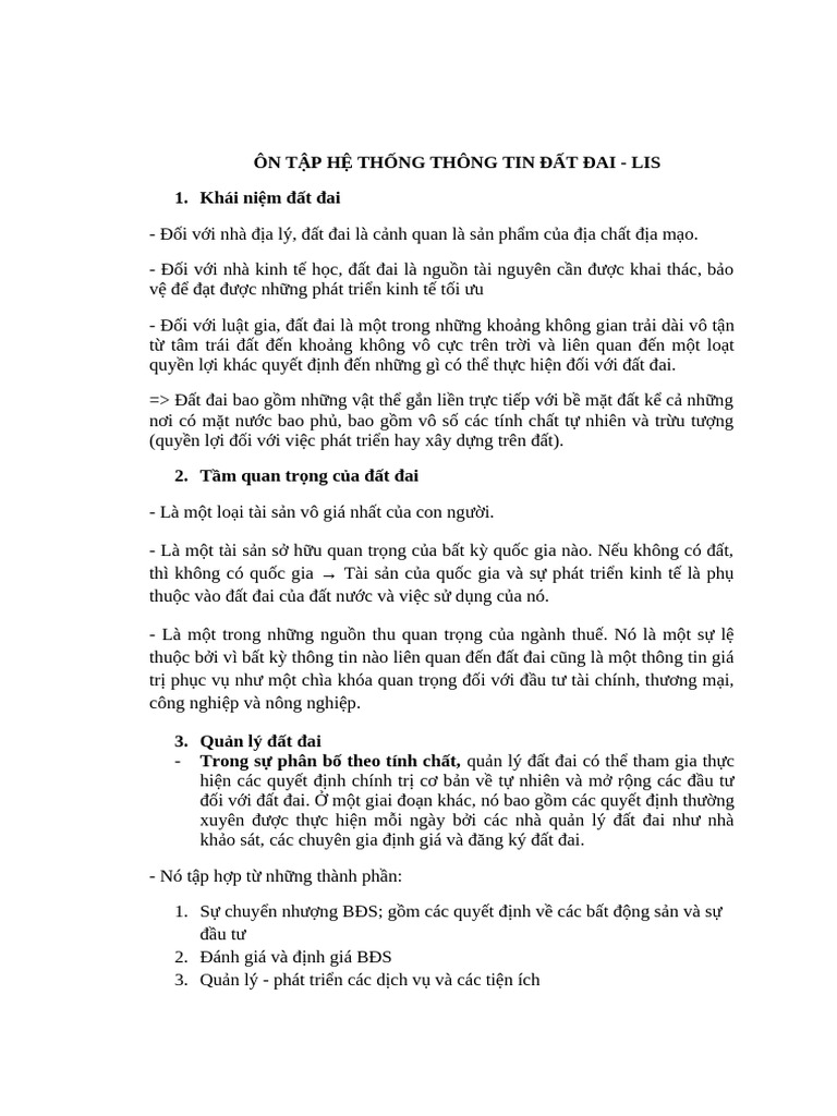 Ôn LIS | PDF