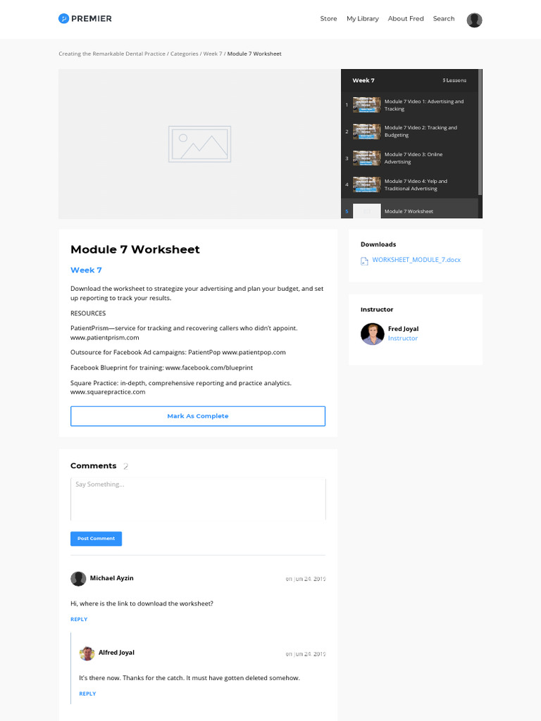 05-Module 7 Worksheet | PDF | World Wide Web | Internet & Web