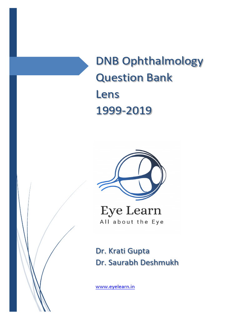Lens Question Bank Full Book | PDF | Ophthalmology | Human Eye