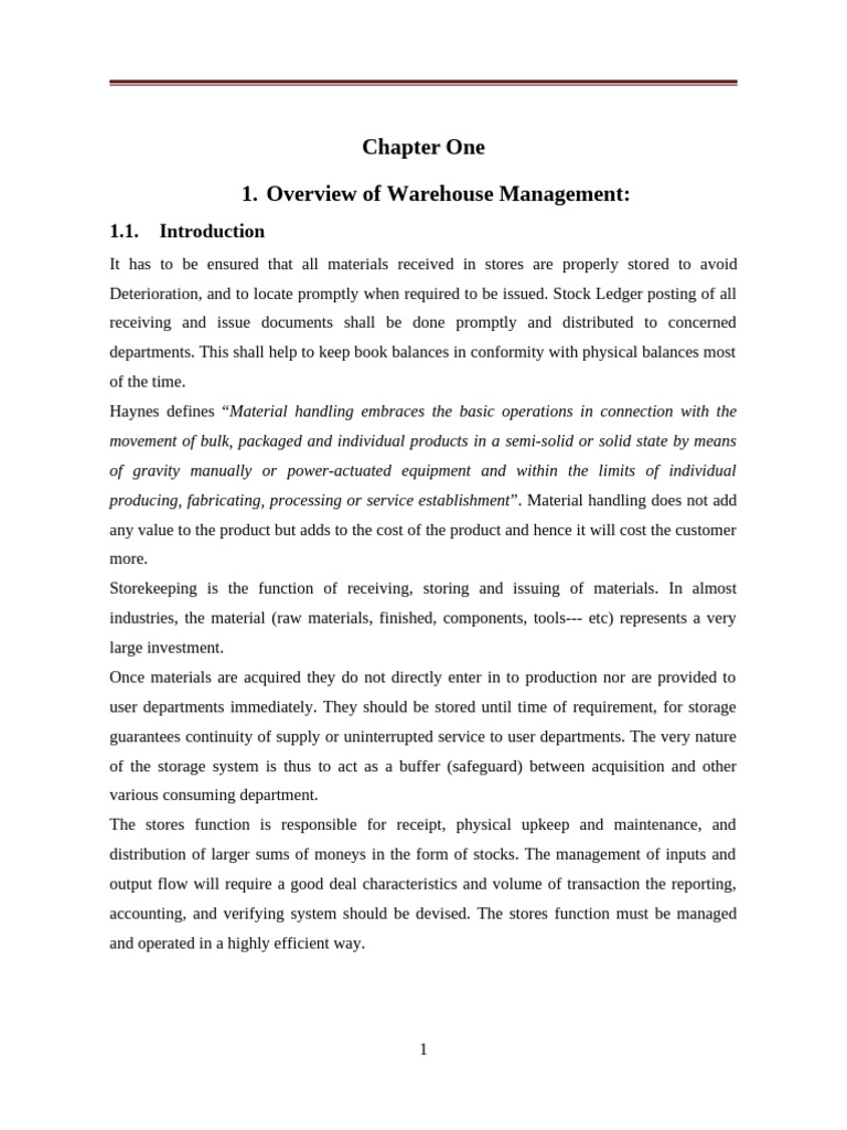 Warehouse | PDF | Inventory | Warehouse