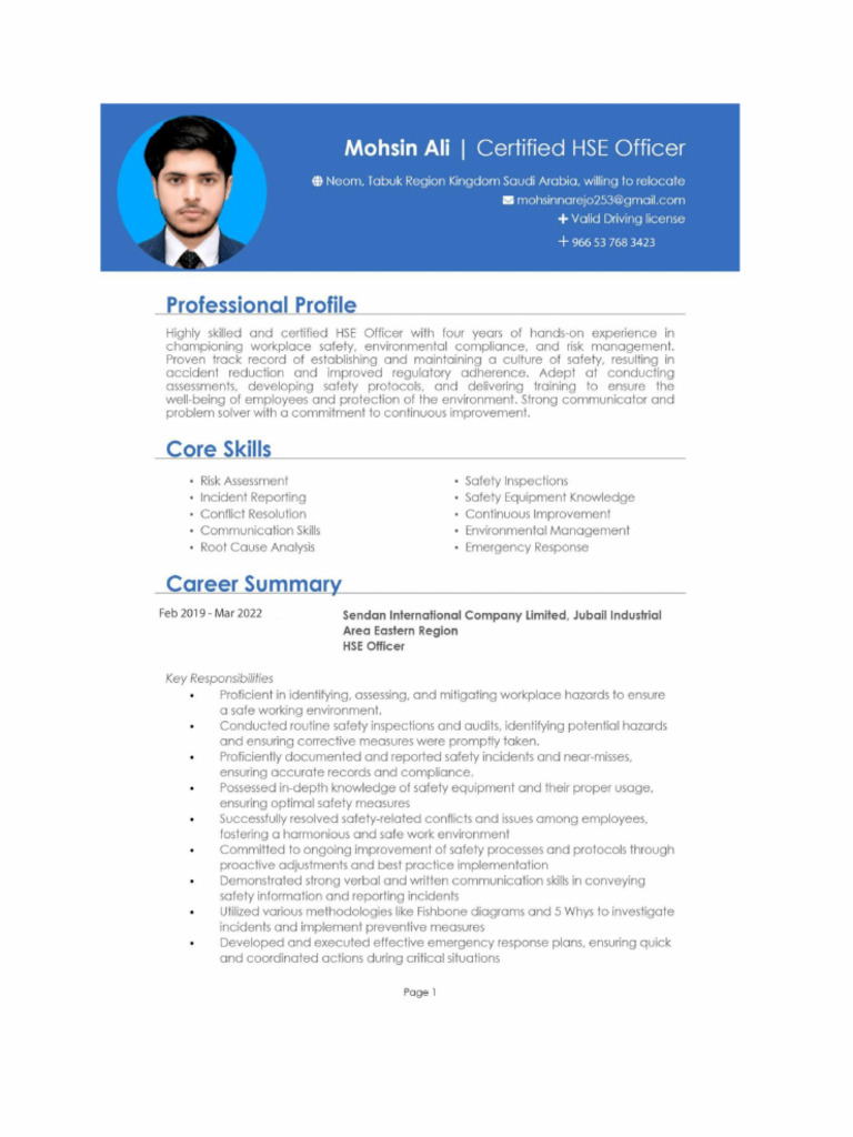 Mohsin Ali Cv | PDF