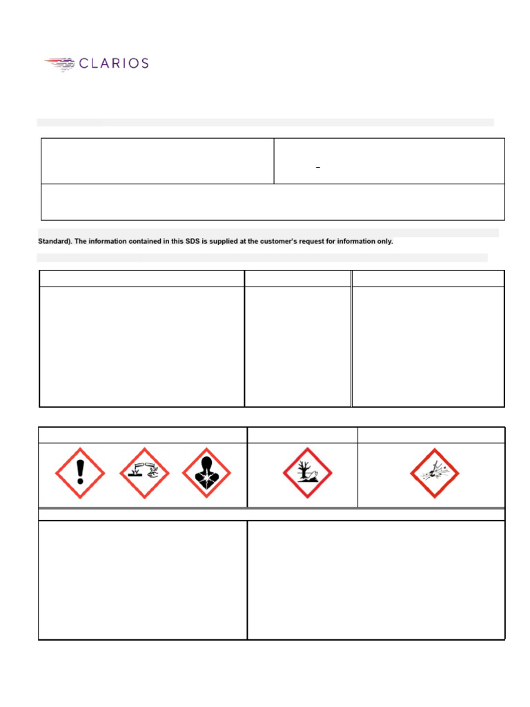 Battery Safety Sheet CLARIOS | PDF | Toxicity | Hazards