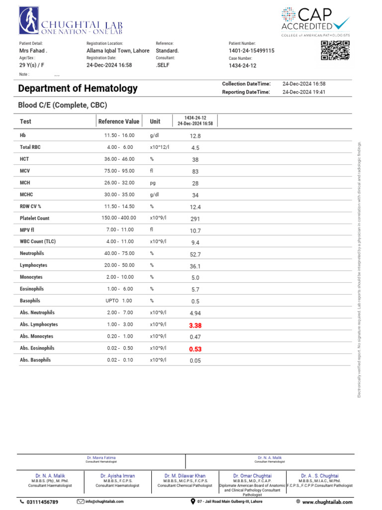 1434-24-12 | PDF | White Blood Cell | Pathology