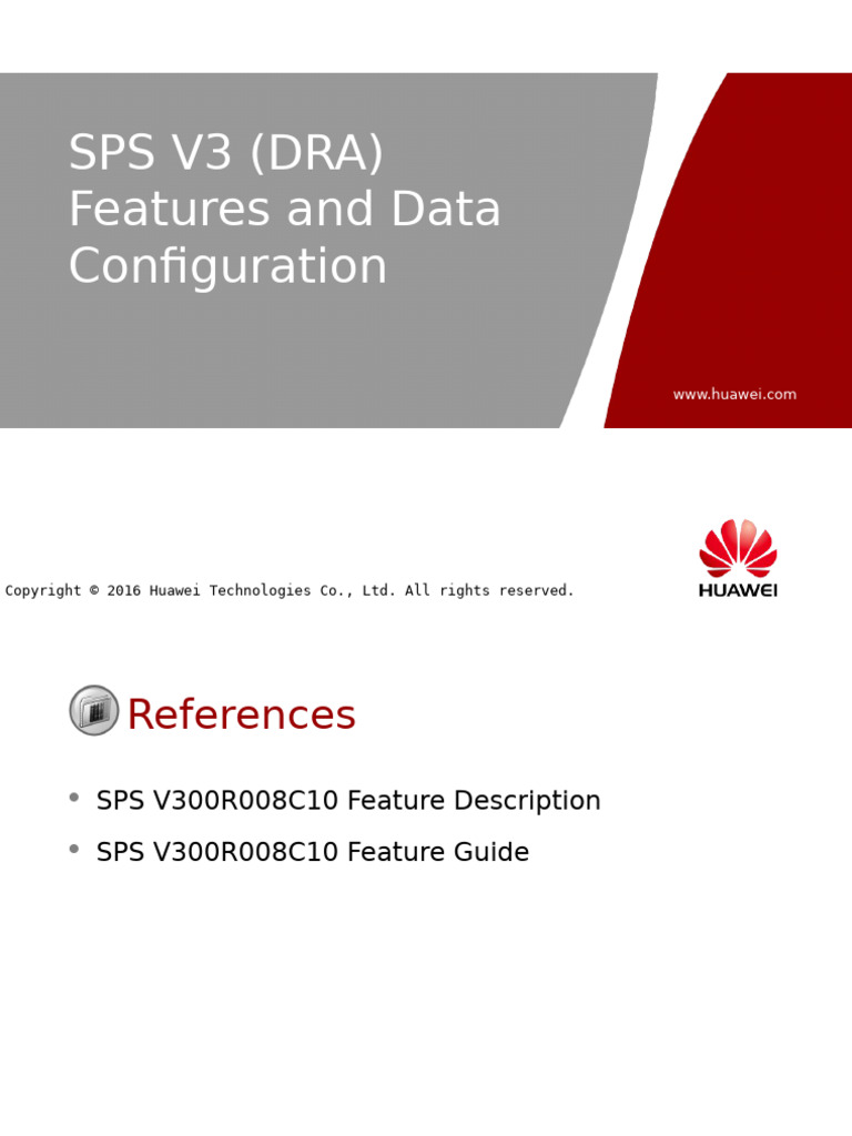 OAS053202 SPS V3 (DRA) Features and Data Configuration ISSUE 8.1 | PDF ...