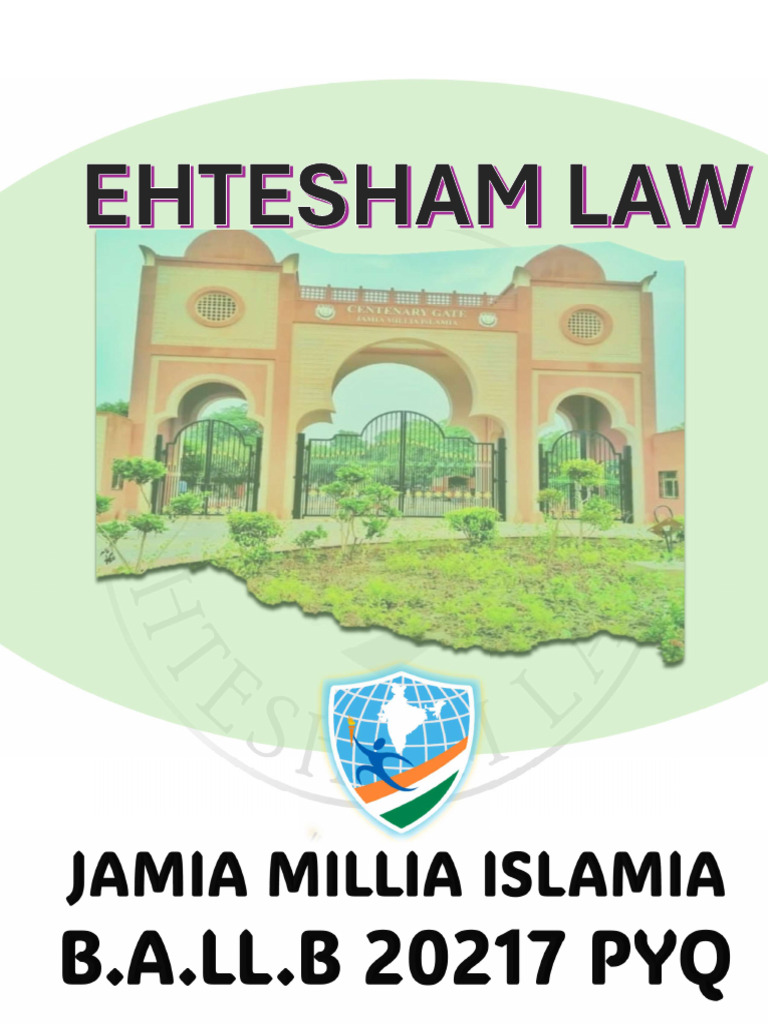 Jmi b.a.ll.b 2017 Pyq | PDF | Argument | Adjective