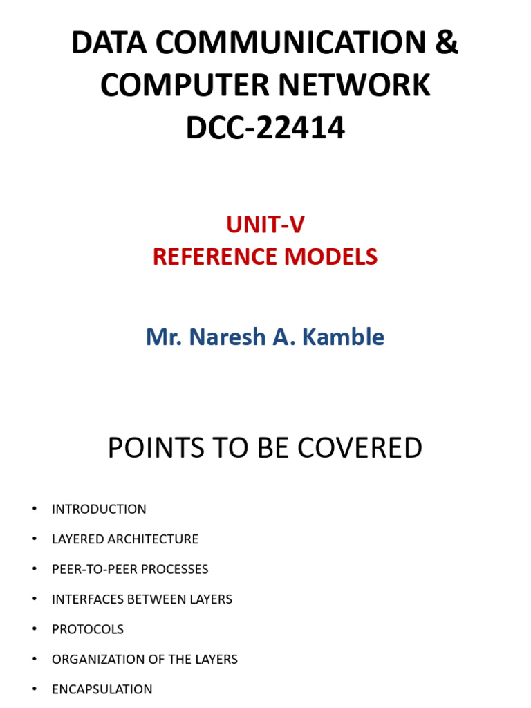 CHAPTER-V REFERENCE MODELS | PDF | Osi Model | Transmission Control ...