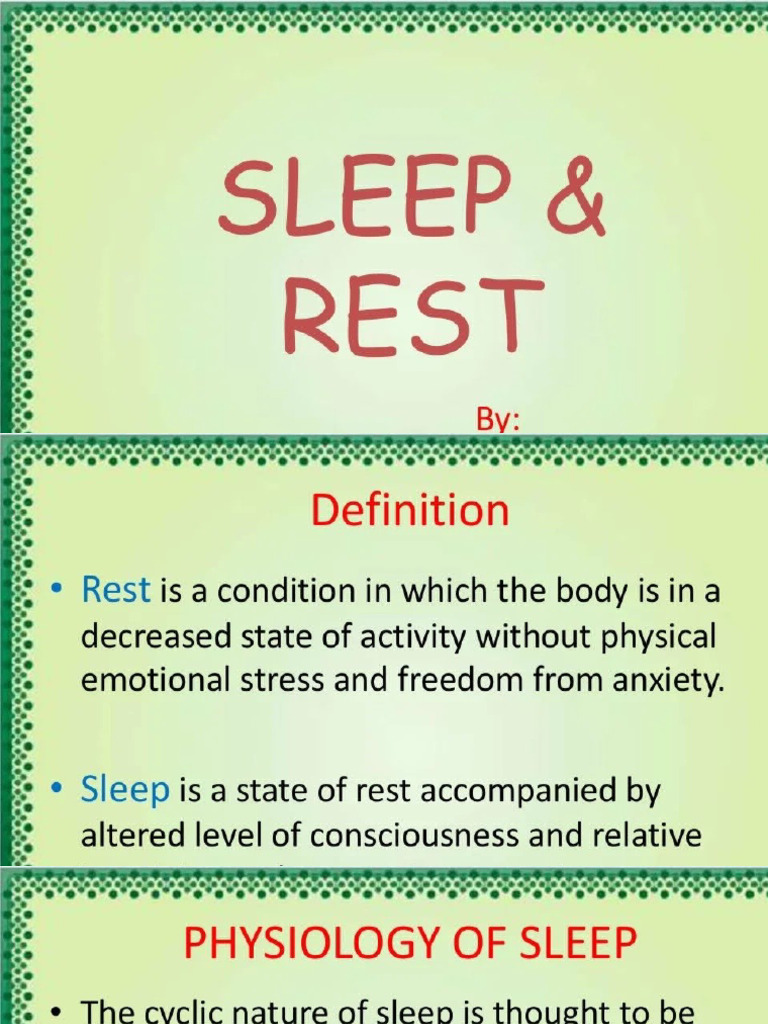 Sleep and Rest | PDF