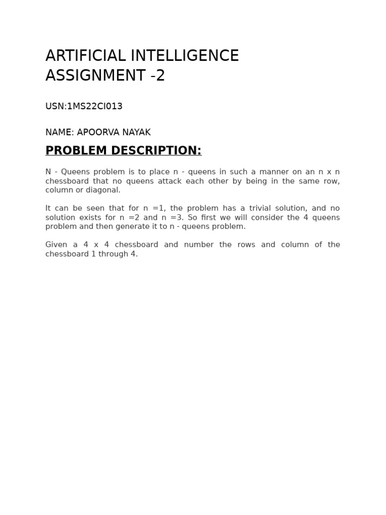 ARTIFICIAL INTELLIGENCE ASSIGNMENT | PDF | Theoretical Computer Science | Mathematical Logic