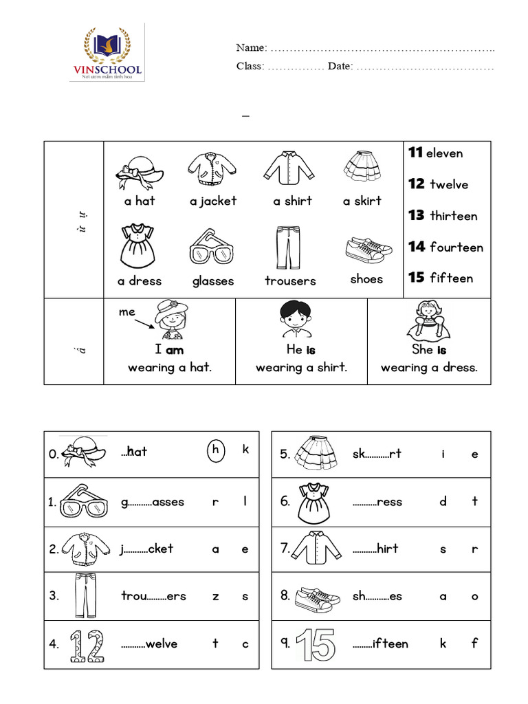 S1.W12.U4.Weekly WS | PDF | Uniforms | Clothing