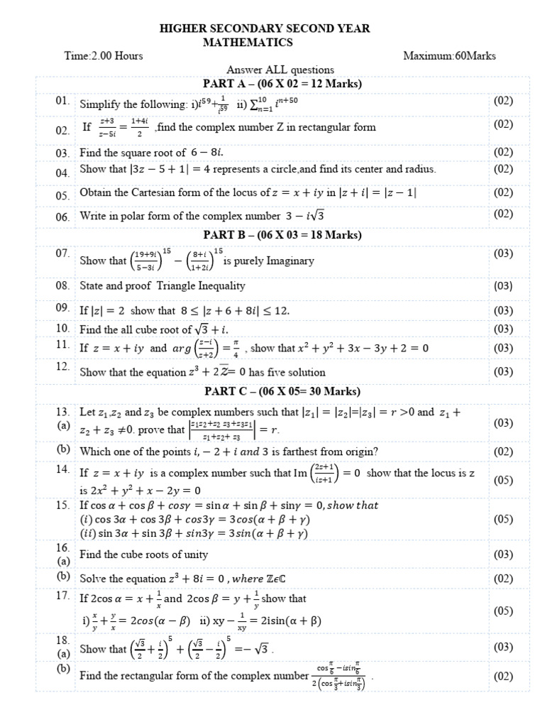 unit_2Final | PDF | Complex Number | Mathematical Analysis