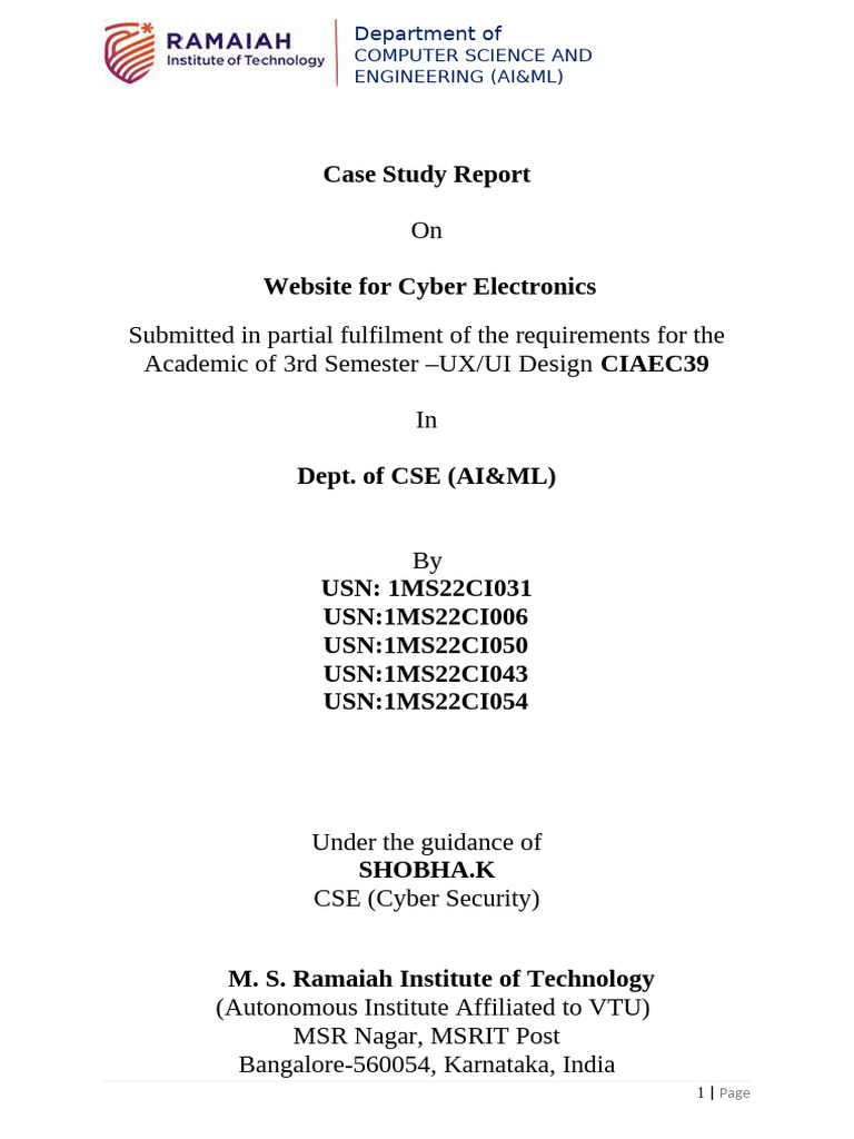 Electronic-Case Study | PDF | Usability | User Interface Design