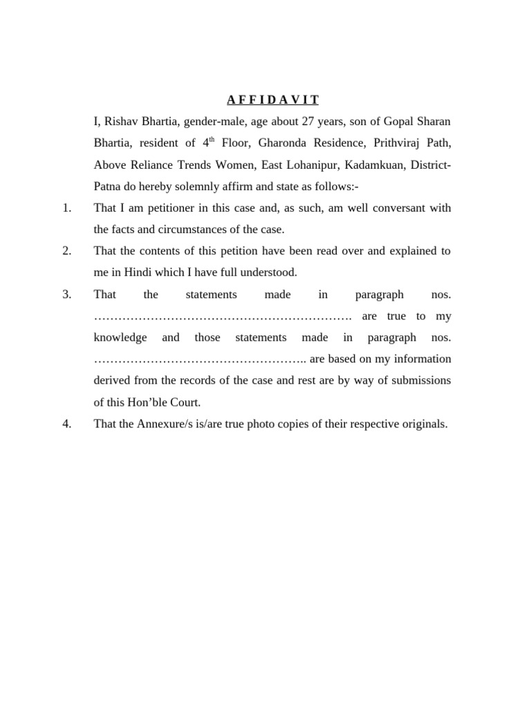 Affidavit | PDF
