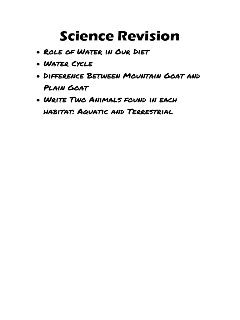 (12 Sep) Science Revision | PDF