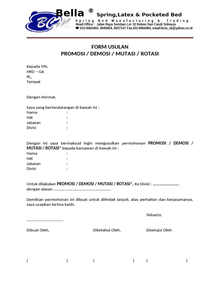 Form Usulan | PDF