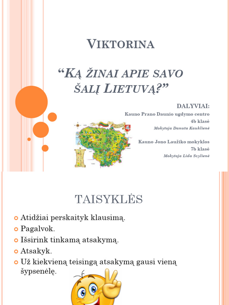 Viktorina Apie Lietuva | PDF