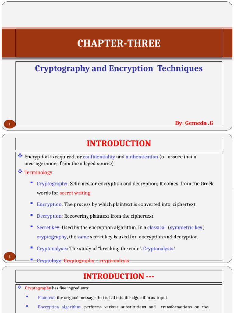 Chapter -3 Cryptography and Encryption Techniques | PDF | Cryptography | Public Key Cryptography