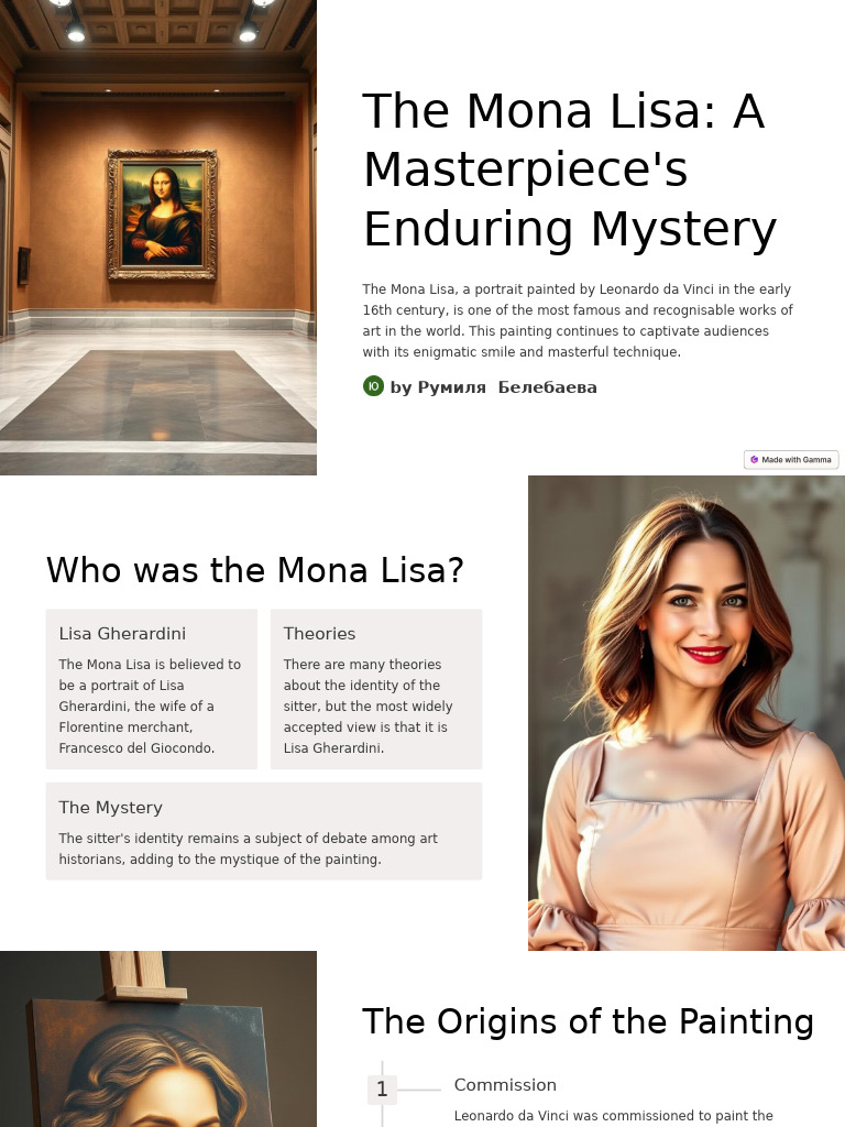 The Mona Lisa A Masterpieces Enduring Mystery | PDF | Leonardo Da Vinci ...