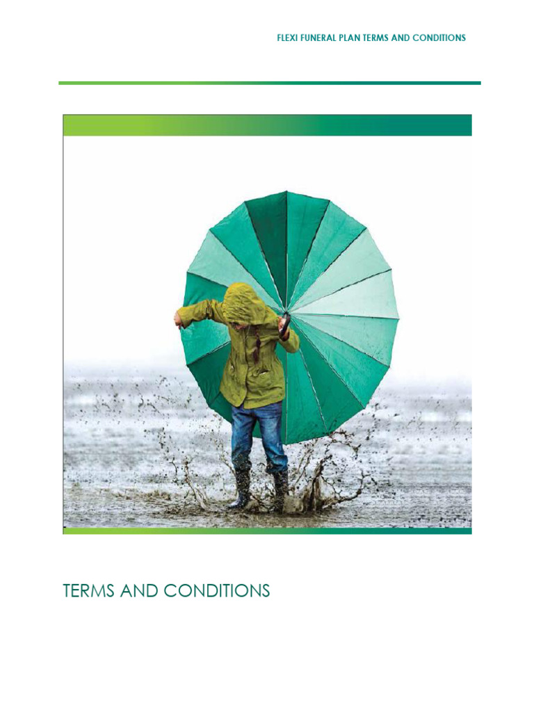Flexi Funeral Plan Terms & Conditions | PDF | Insurance | Life Insurance