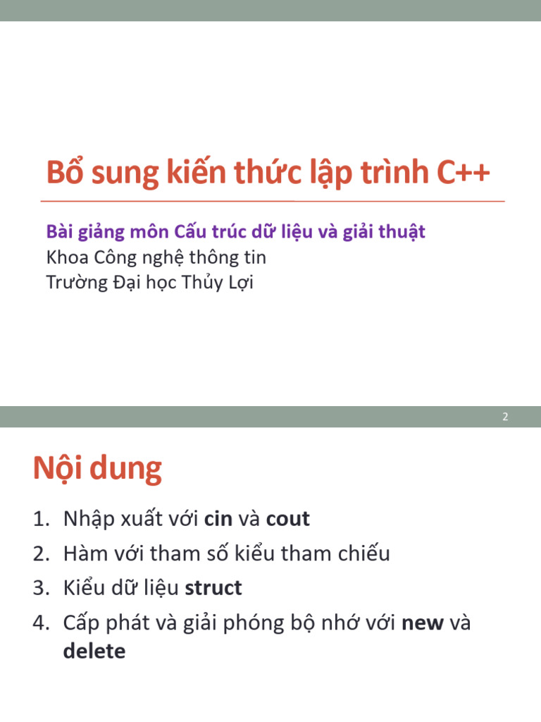 CTDL-00-Bo Sung Kien Thuc Lap Trinh C++ | PDF