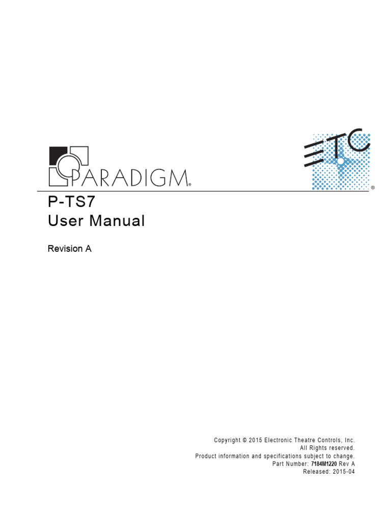 Paradigm P TS7 UserManual | PDF | Booting | Computer File