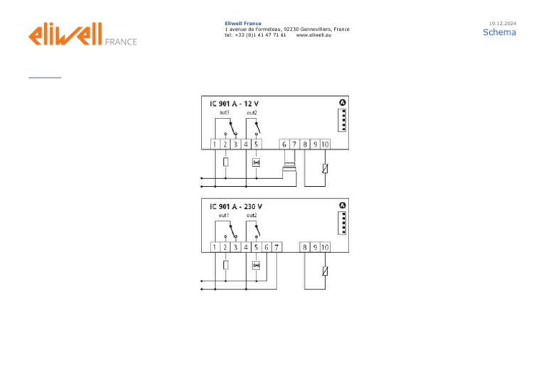 Single Stage Controller For Temperature IC 901 A Schema | PDF