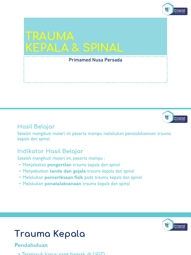 Trauma Kepala Dan Spinal | PDF