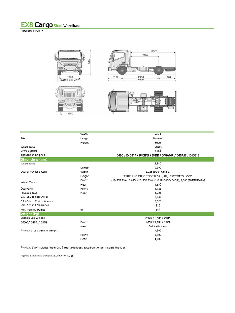 Products Truck QT Ex8 Cargo Spec | PDF | Truck | Vehicles