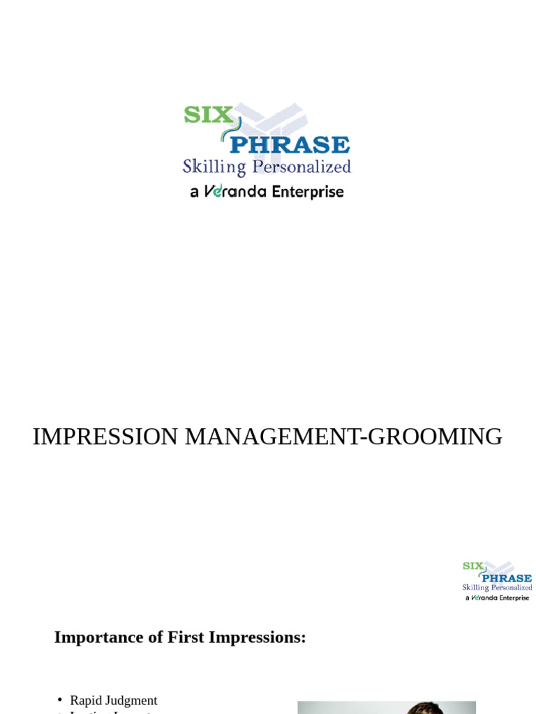 Impression Management Grooming | PDF