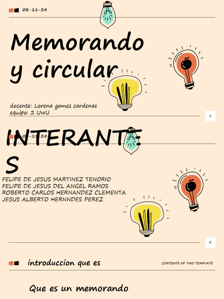 Memorado y circular | PDF