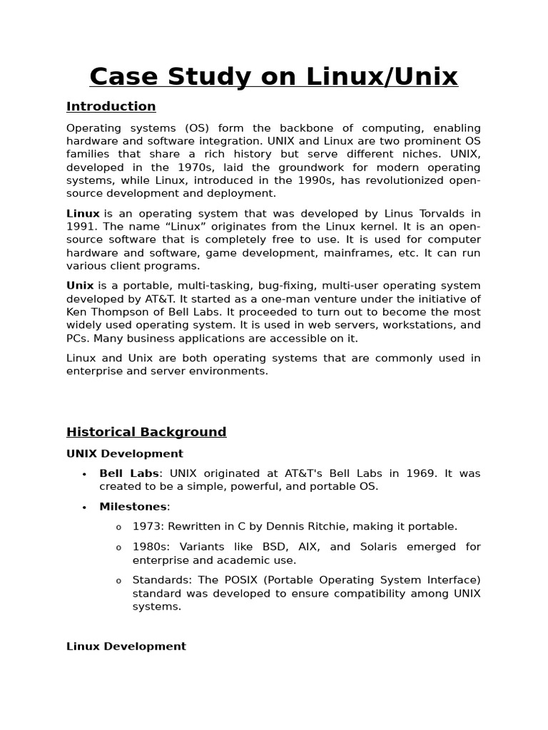My case study | PDF | Linux | Operating System