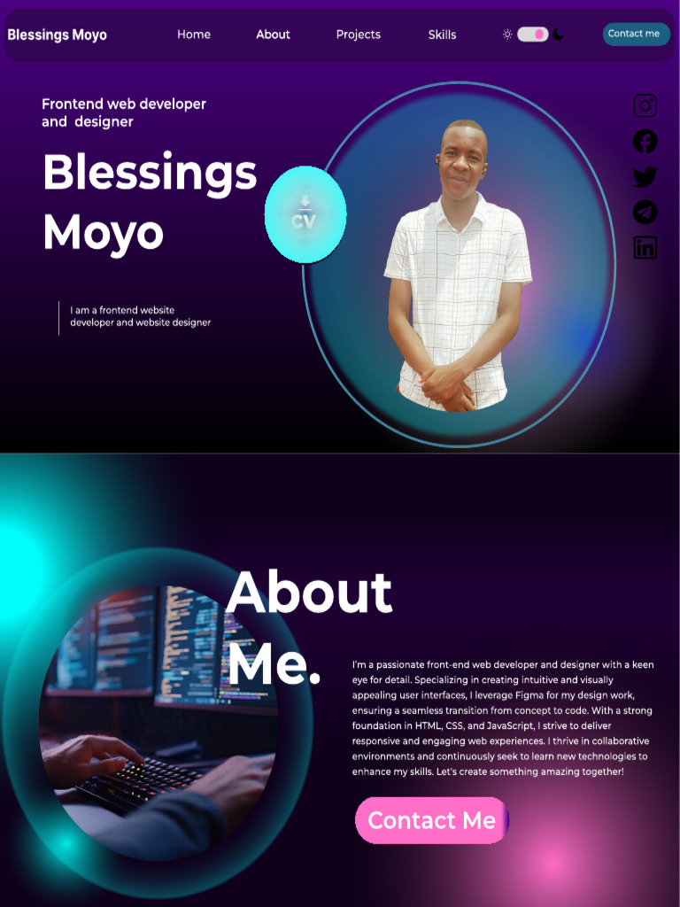 Blessings Moyo: About Me | PDF