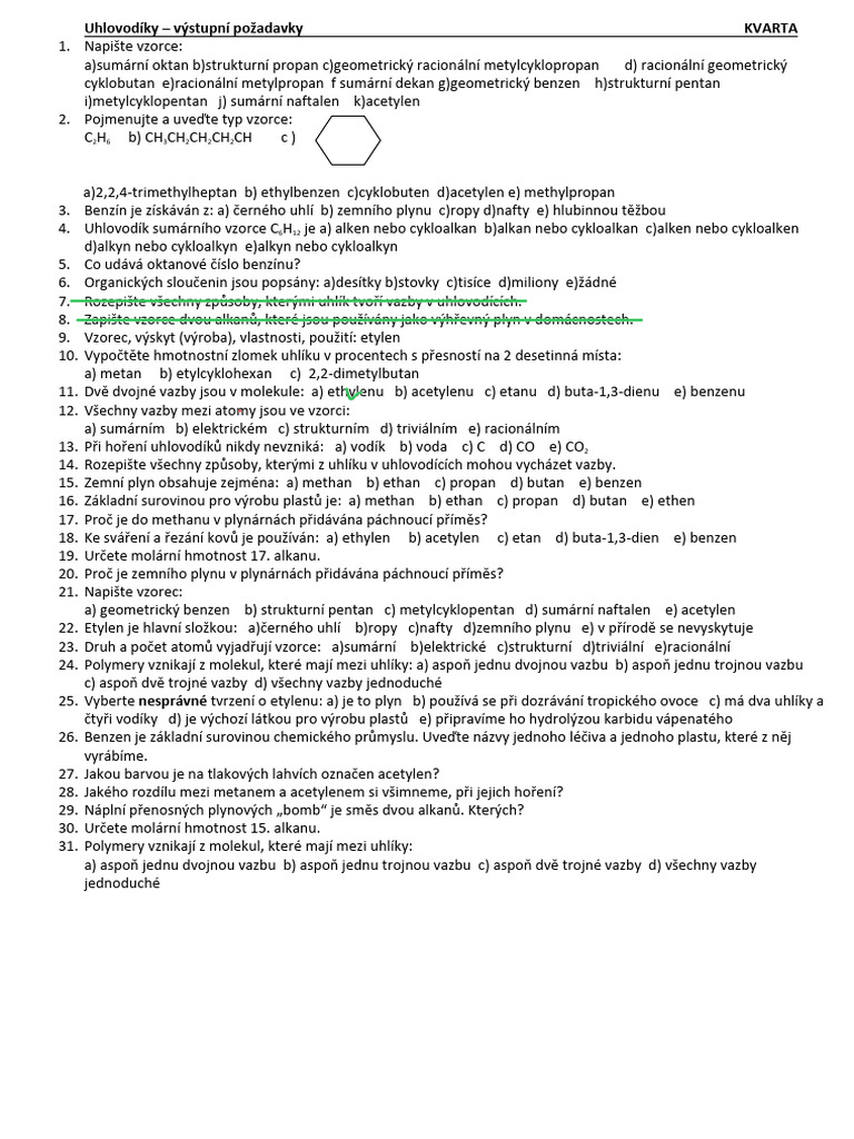 Uhlovodíky_kvarta | PDF
